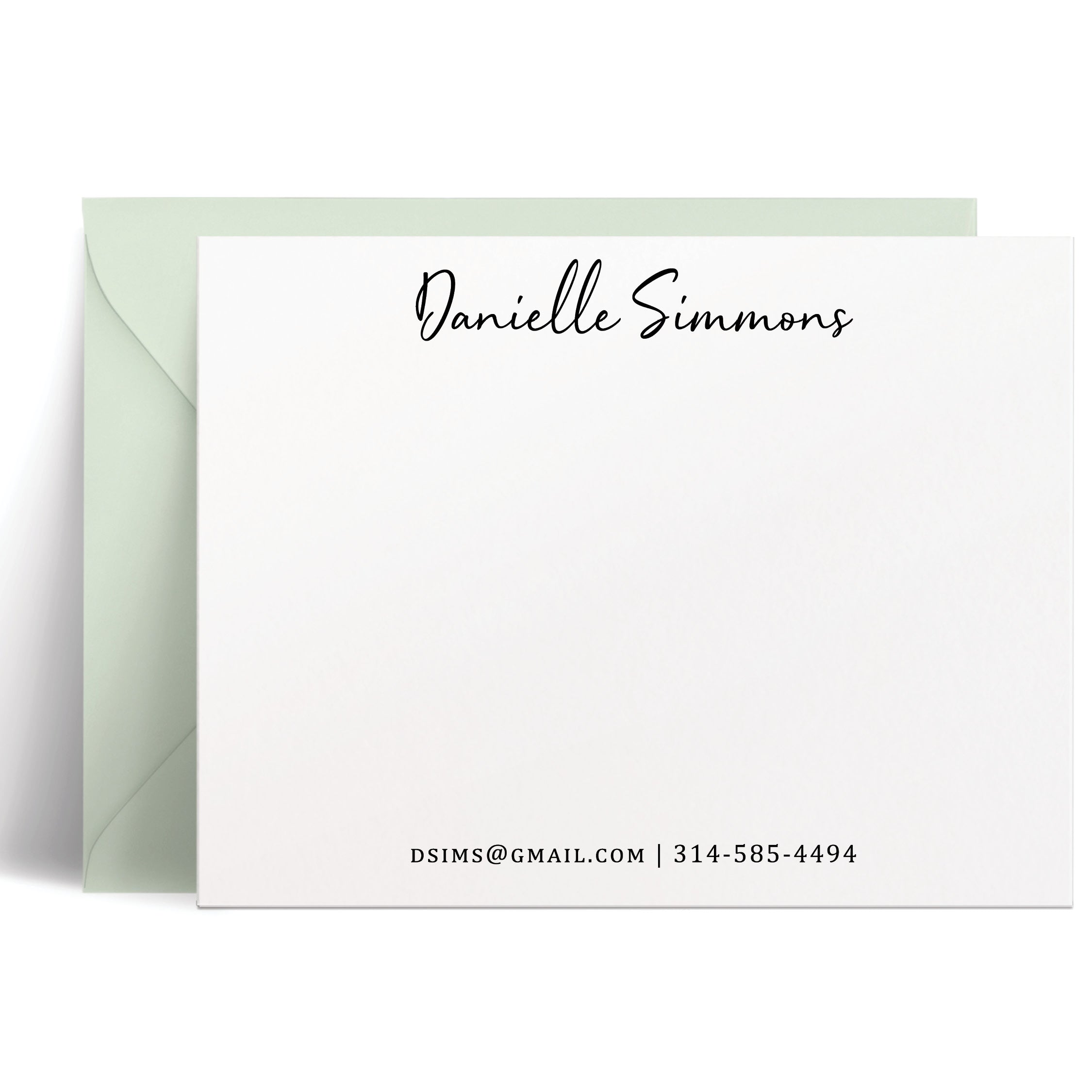 Sophisticated | Personalized Flat Note Cards | Curio Press