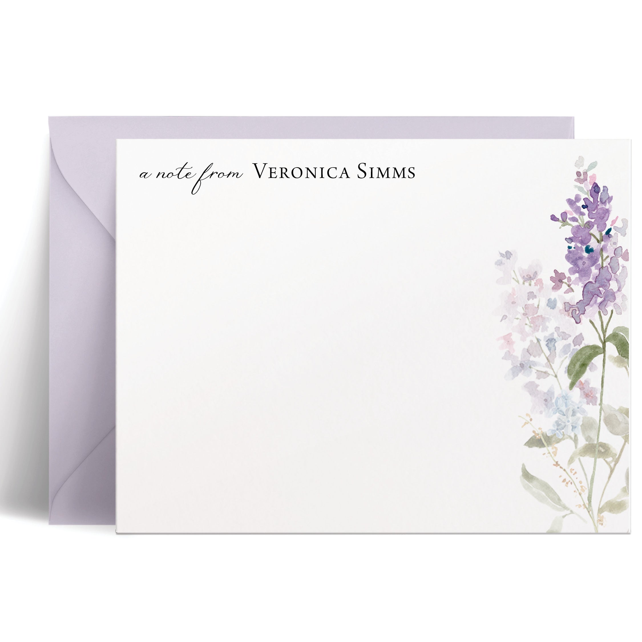 Lilac | Customized Note Cards | Curio Press