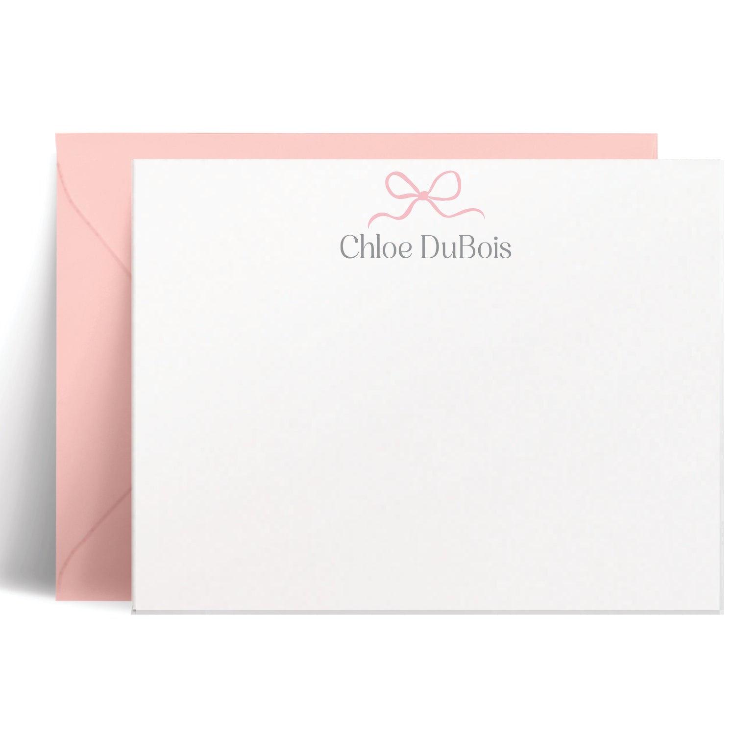 Tiny Bow | Personalized Flat Note Cards | Curio Press