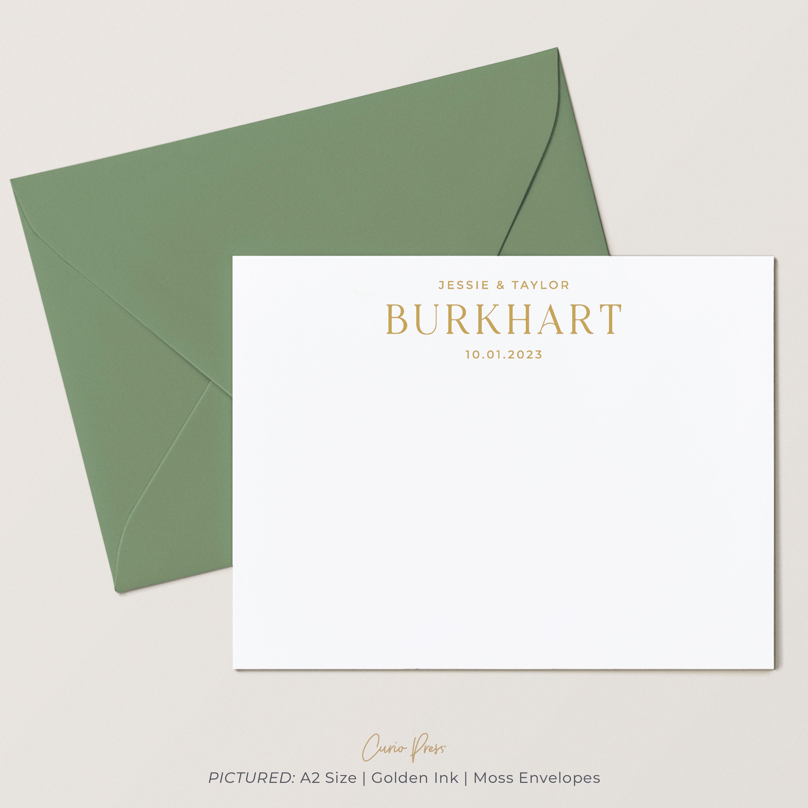 Future Couple | Personalized Flat Note Cards | Curio Press