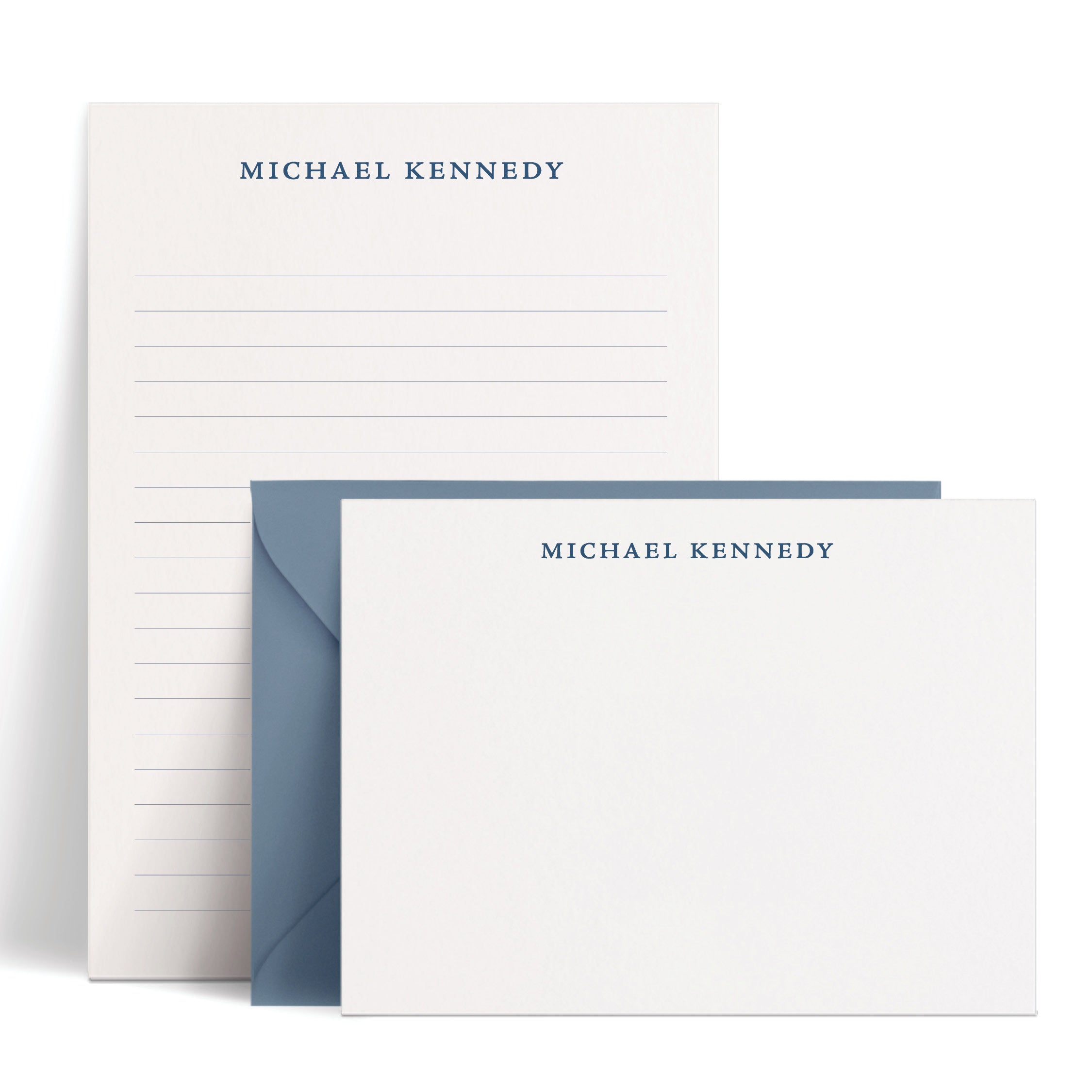 Simplicity | Customized Flat Card and Notepad Set | Curio Press