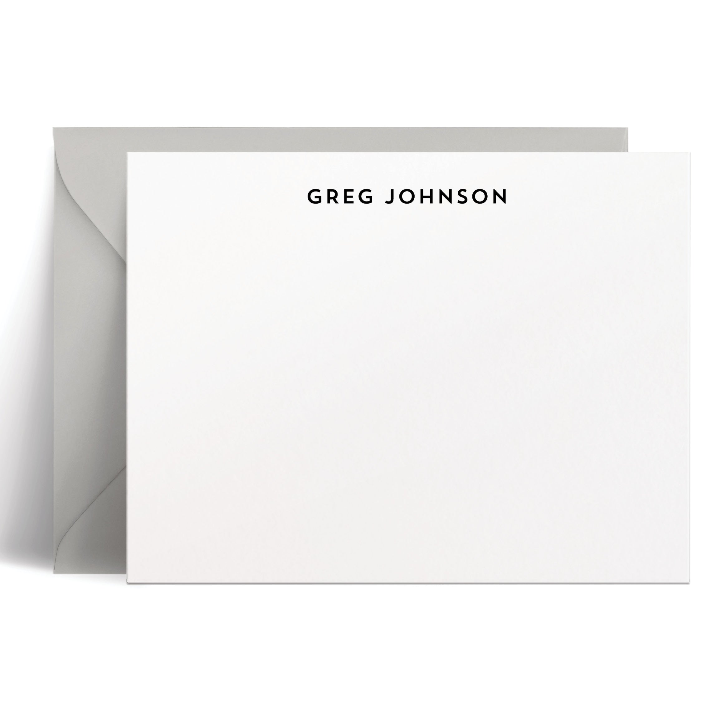 Minimalist | Personalized Flat Note Cards | Curio Press