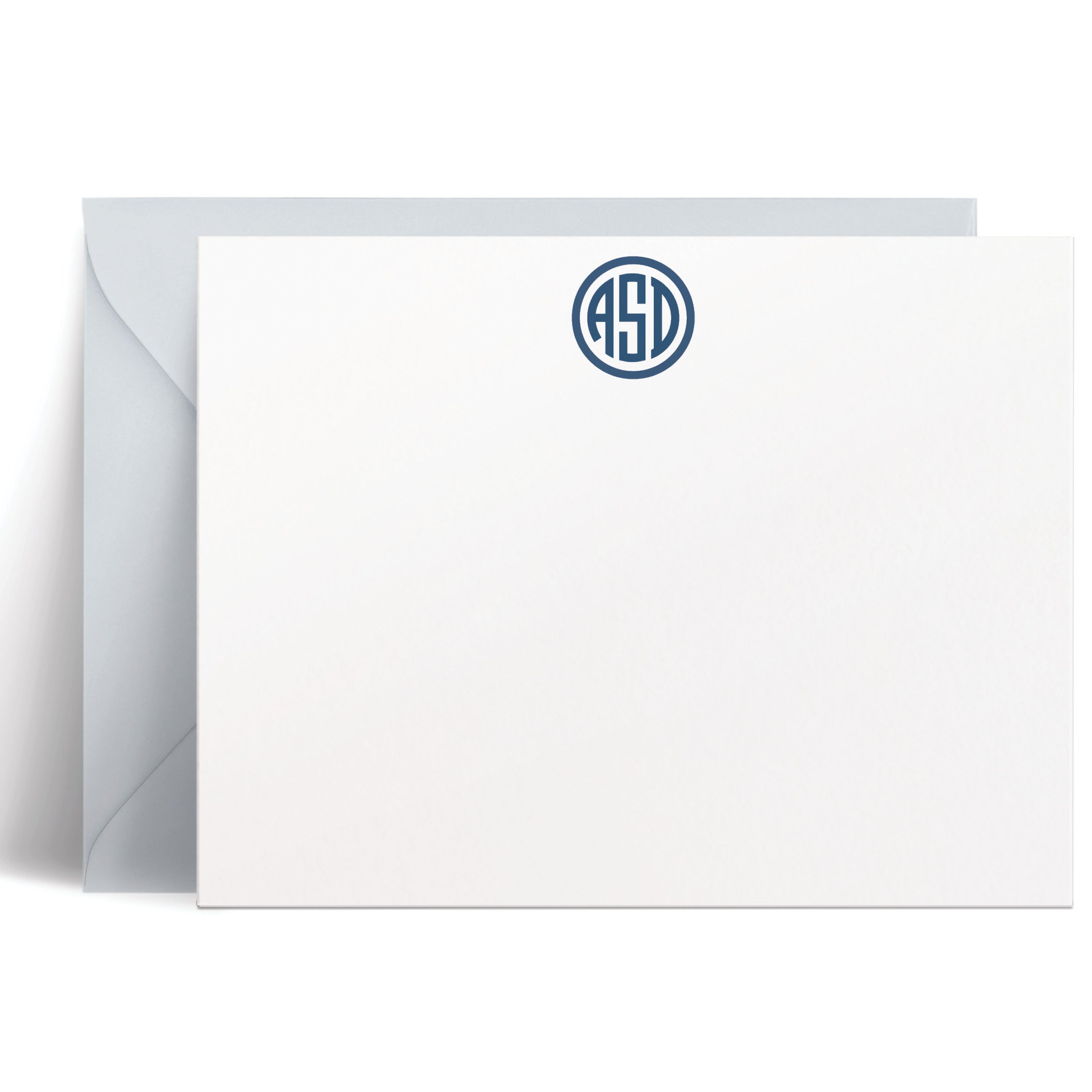 Preppy Monogram | Monogrammed Flat Note Cards | Curio Press