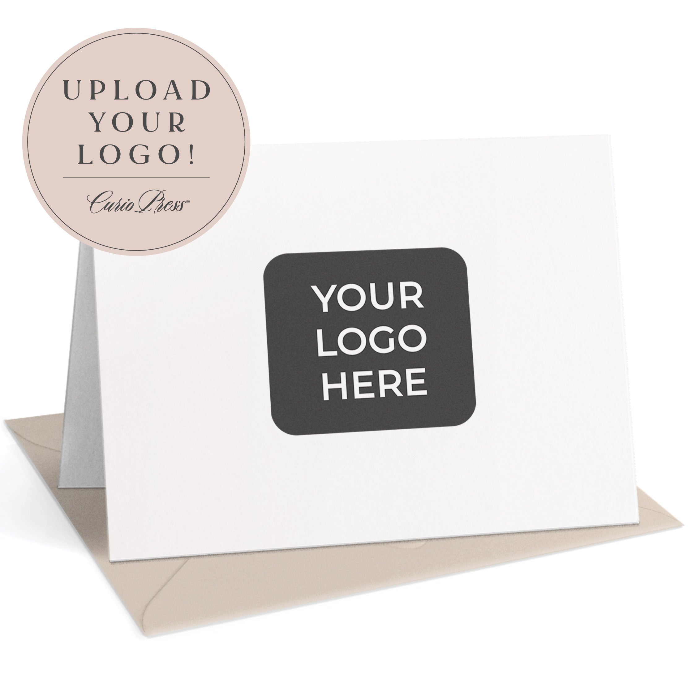 Your Logo | Personalized Folded Note Cards | Curio Press