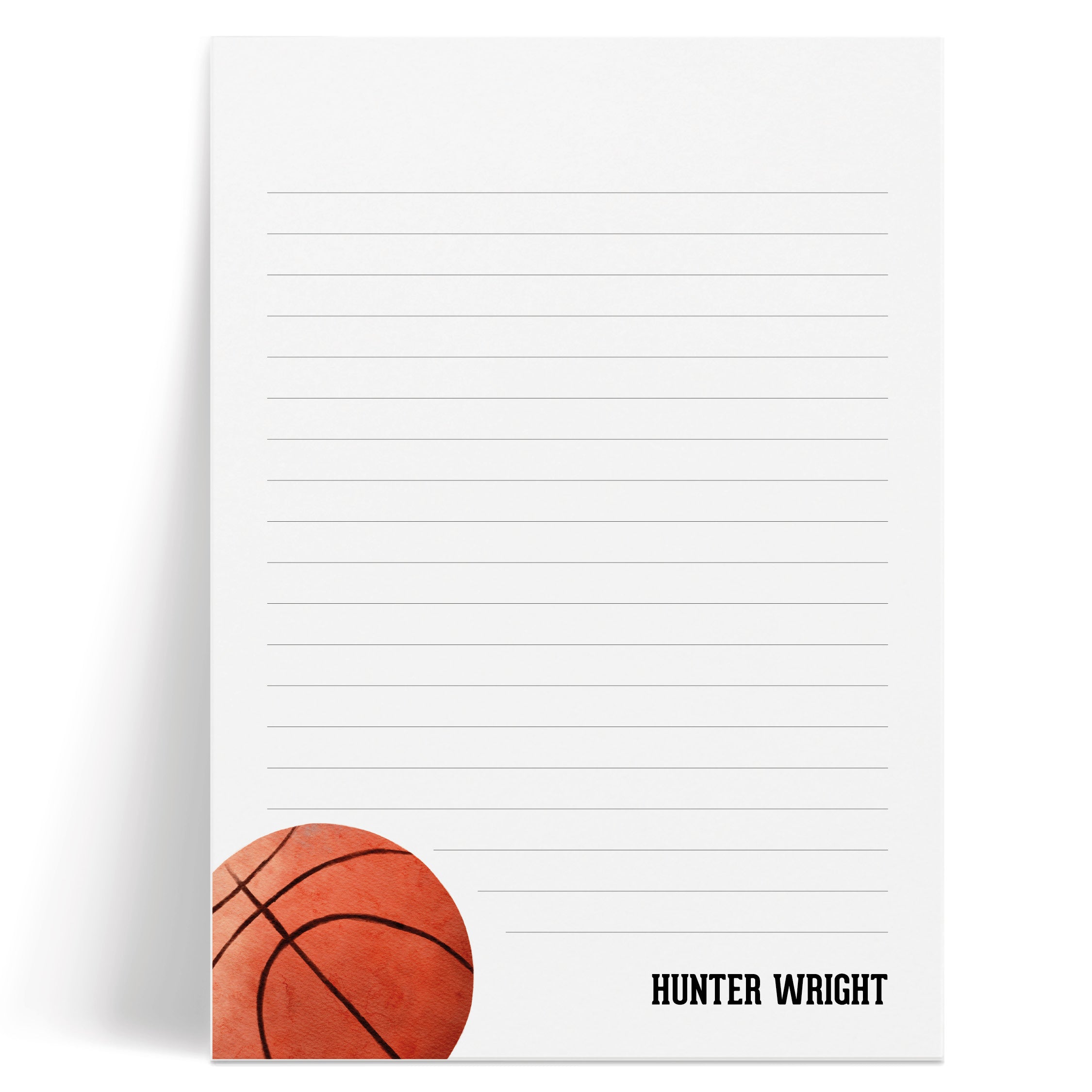 Basketball | Personalized Notepad | Curio Press