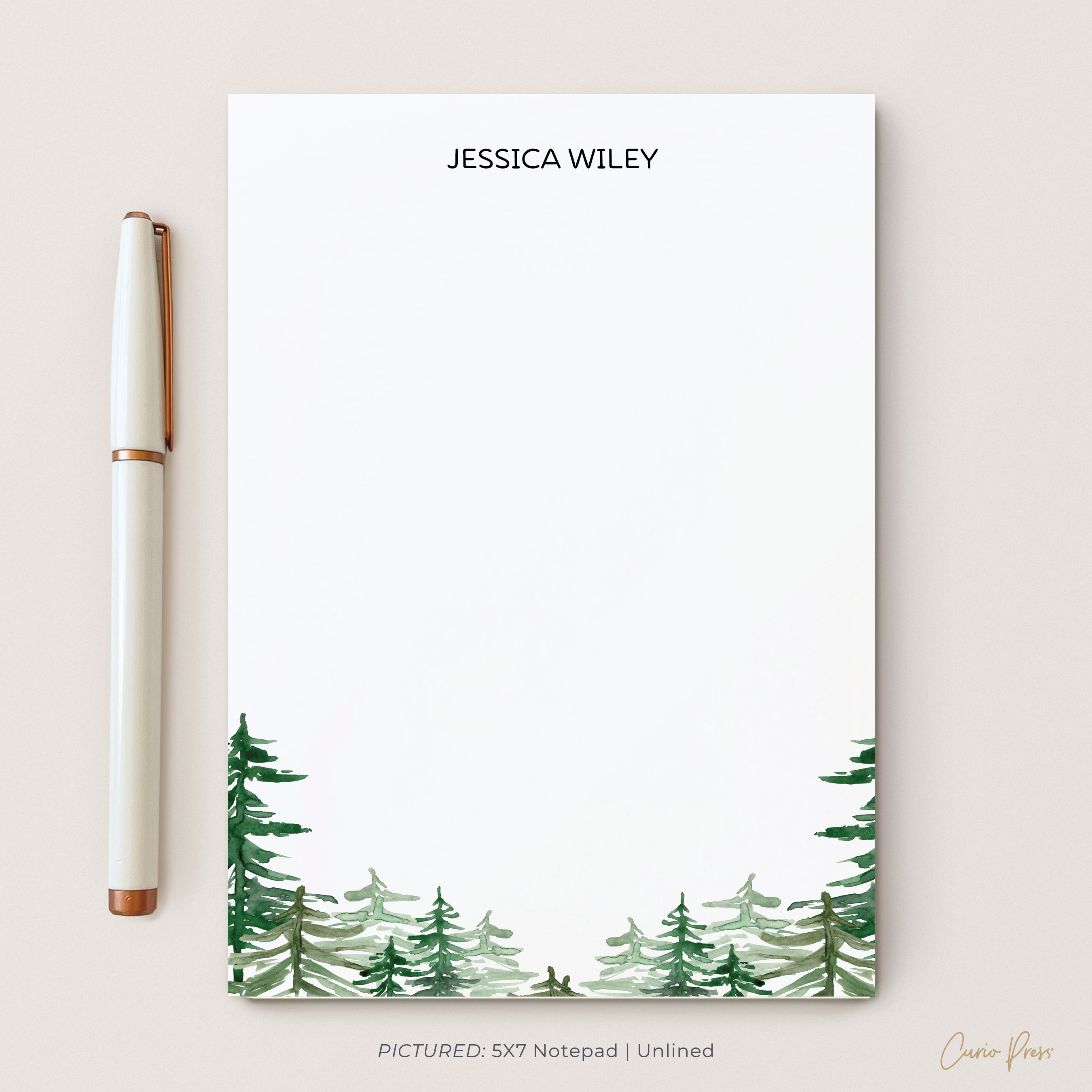 Forest | Personalized Notepad | Curio Press