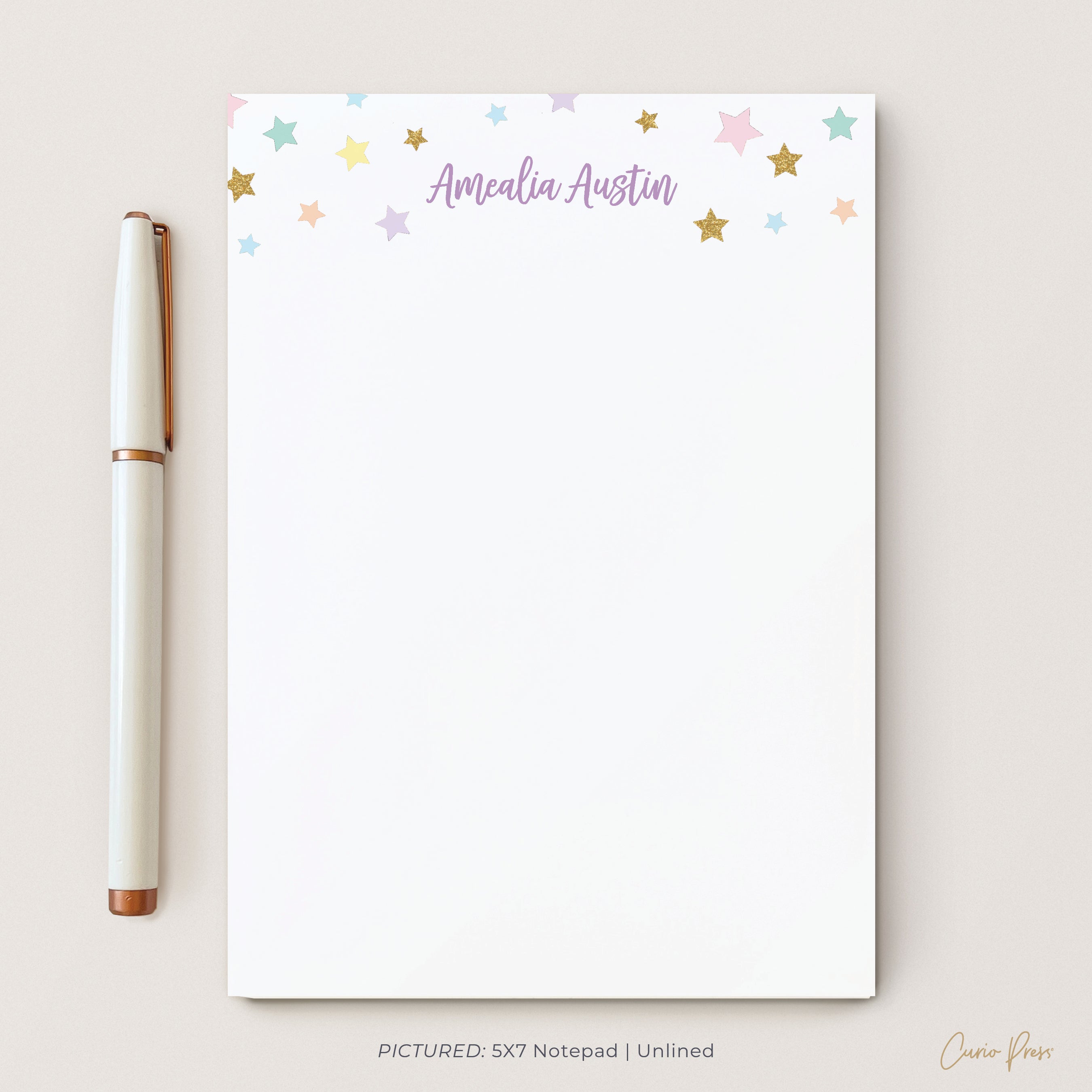 Stars | Customized Notepad | Curio Press